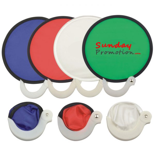 Custom Foldable Frisbee Fan with Handle Promo Frisbees with Logo