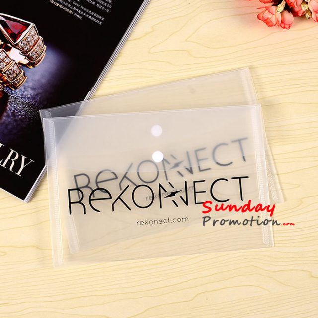 Custom Clear Plastic Envelope Folder Printing Translucent Portfolio