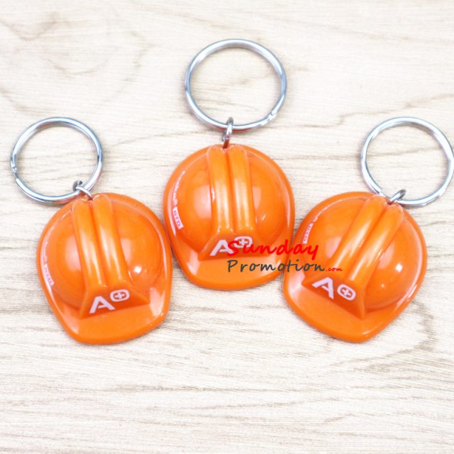Safety Helmet Keychain with Custom Logo for Promotion Cap Design Keychains