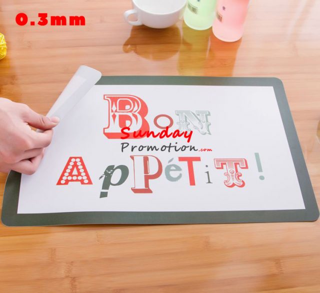 Custom Plastic Table Mat Dining Mat Placemat Small 0.3mm