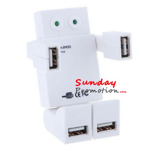 Robot Multi Ports Promotional USB Hubs with Logo Imprint for Giveaways